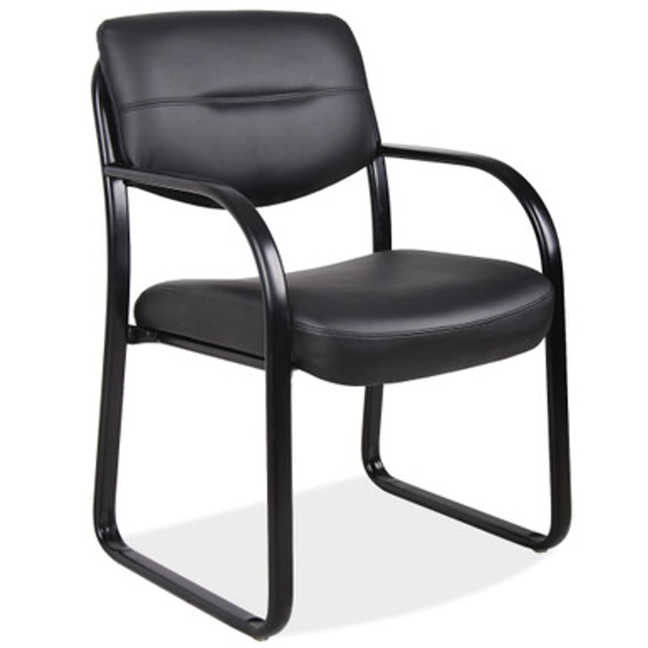 OfficeSource Sled Base Guest Chair with Arms and Black Frame | Capital ...